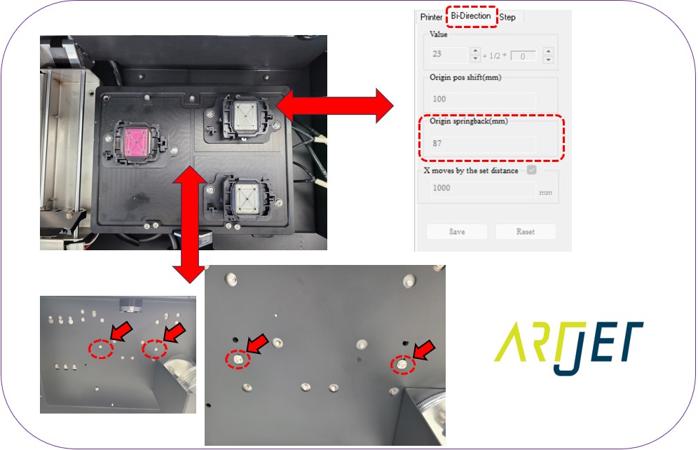 UV Printer Move the capping station to align the head and captop ...